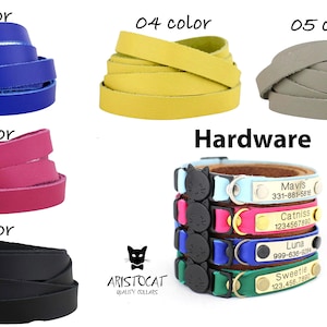 Breakaway Cat Collar, Leather Cat Collar, Personalised Cat Collar ...