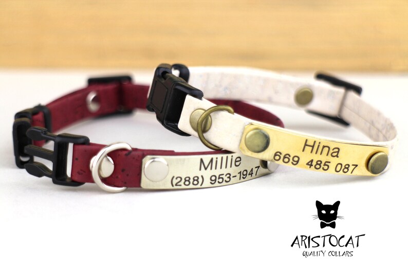 Cat Collar Cork Collar Breakaway/non Breakaway Collar - Etsy