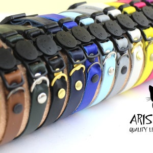 Breakaway Cat Collar, Leather Cat Collar, Personalised Cat Collar ...