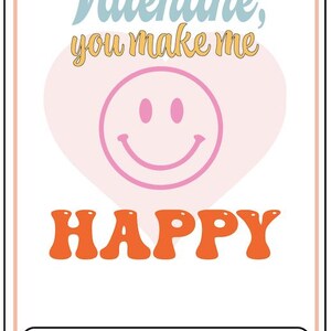 PRINTABLE Trending Hippie Retro Vintage Style Valentine's Cards - Write ...