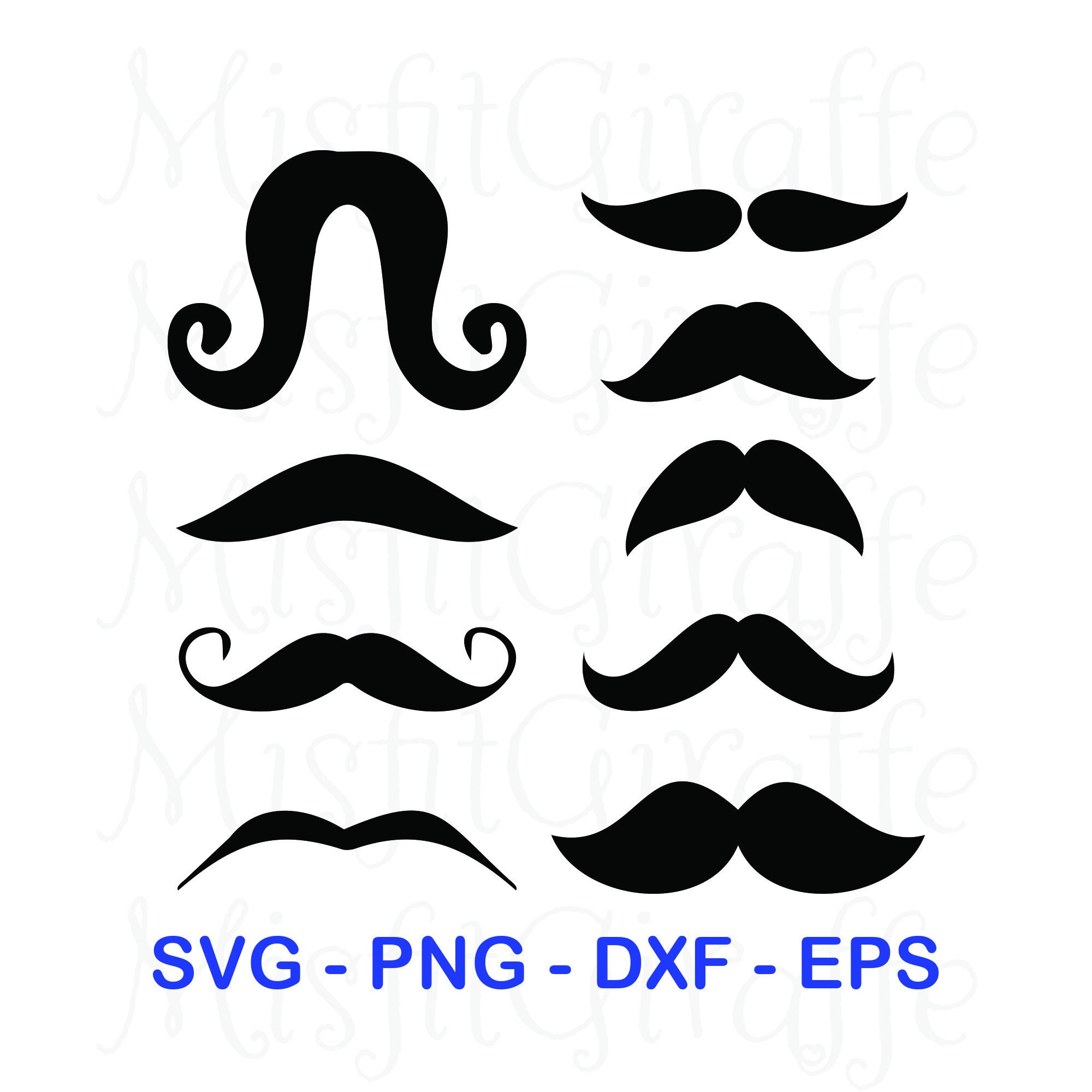 12 Mustaches SVG Instant Download Digital Cut Files - Etsy