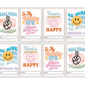 PRINTABLE Trending Hippie Retro Vintage Style Valentine's Cards - Write ...
