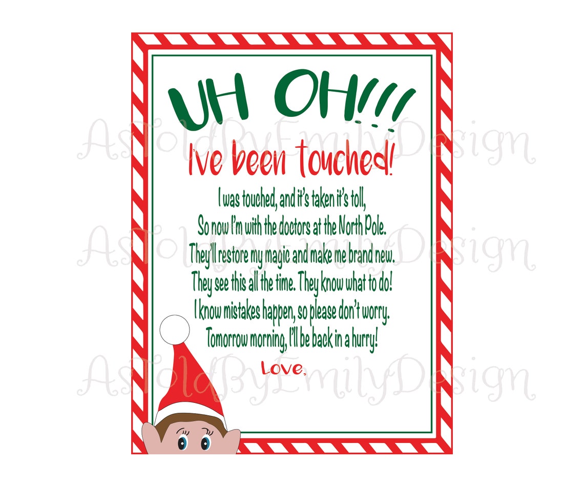 Touched Elf Letter Idea Instant Download to Print - PDF PNG - Etsy