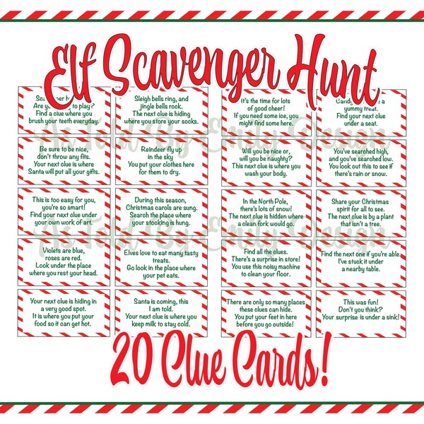 Christmas Scavenger Hunt - Etsy