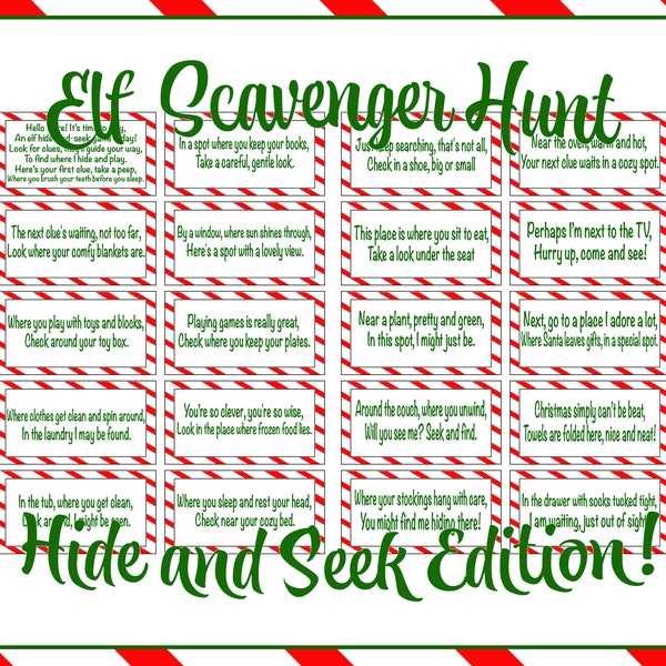 Elf on the Shelf Scavenger Hunt - Etsy