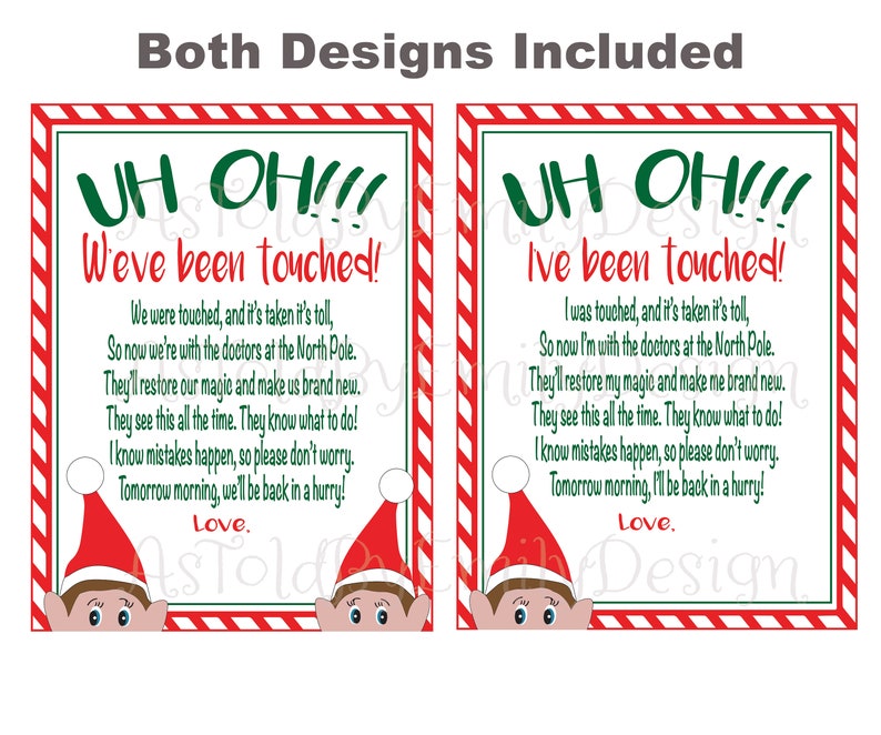 Touched Elf Letter Idea Instant Download to Print - PDF PNG - Etsy