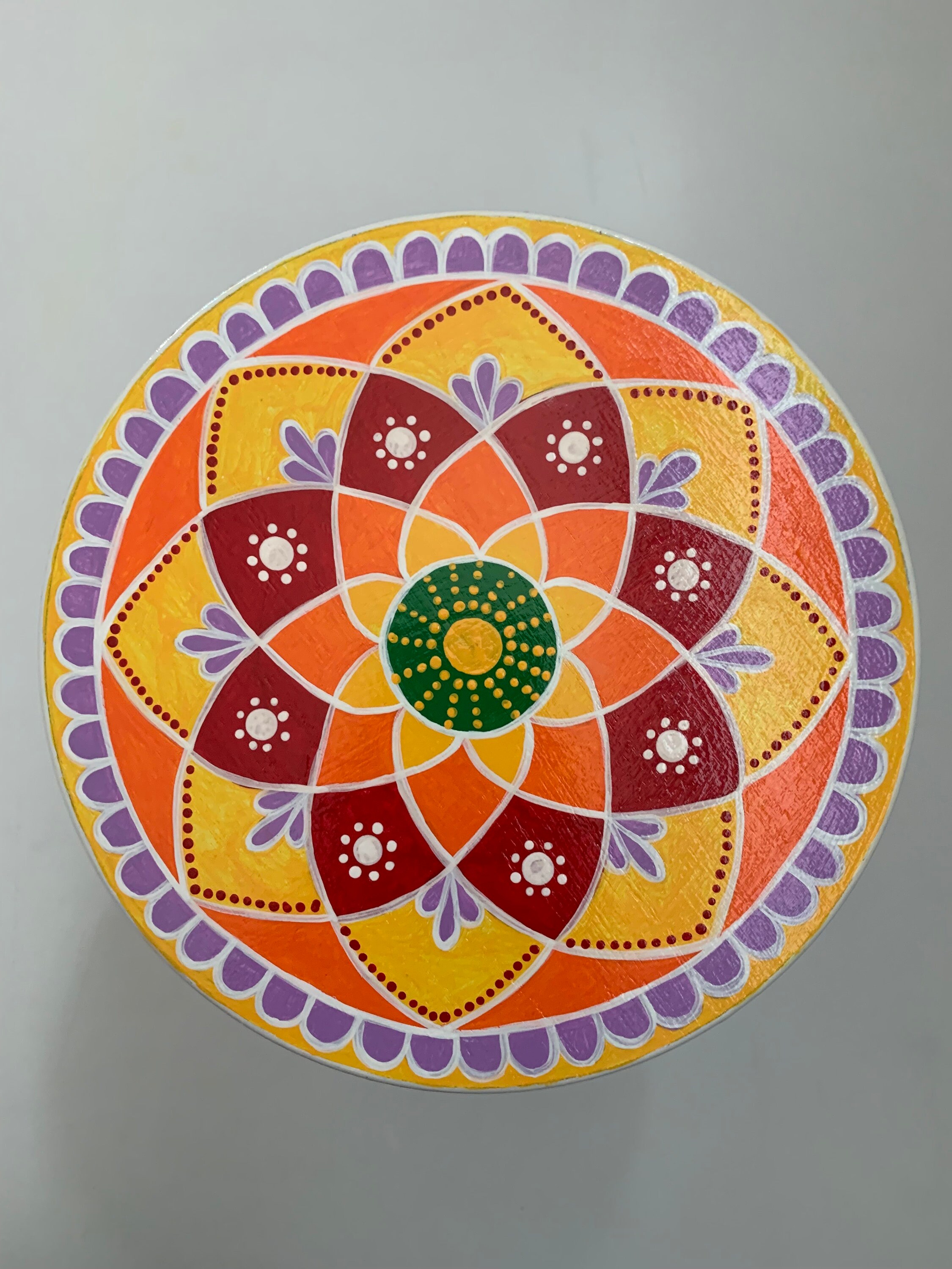 Mandala Art Stand /kolam Manai /peeta /pooja Stand/chowki/pazhakai ...