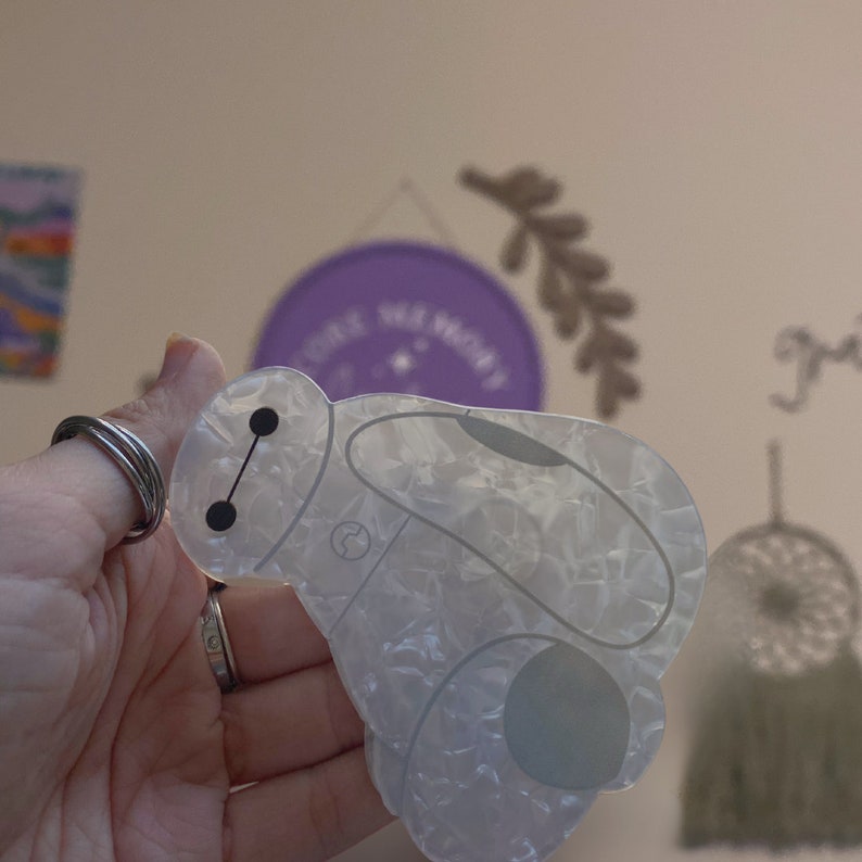 Baymax Health Companion Claw Hair Clip - Etsy