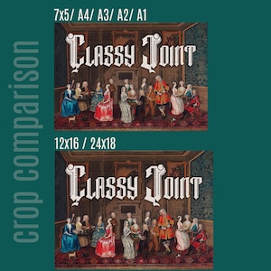 Classy Joint Funny Altered Vintage Painting Posh Sarcasm Slang ...