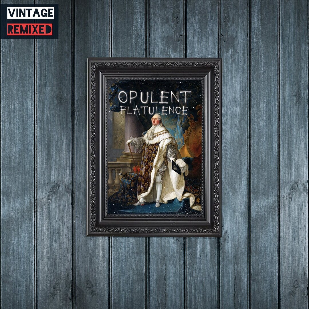 Posh Farts Funny Bathroom Art Altered Vintage Painting Renaissance ...