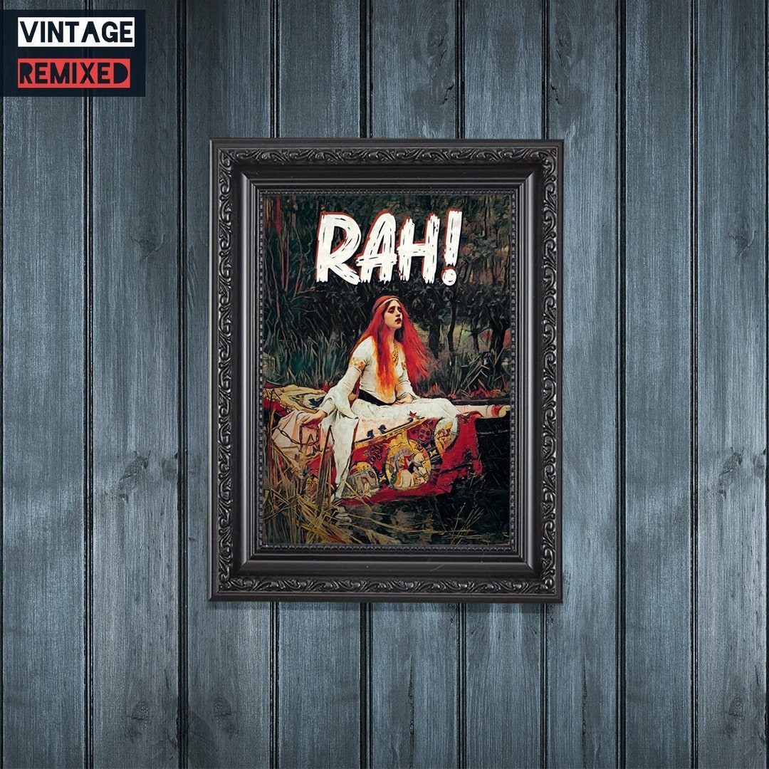 RAH! Funny Altered Vintage Painting: British Slang Art Print - Etsy