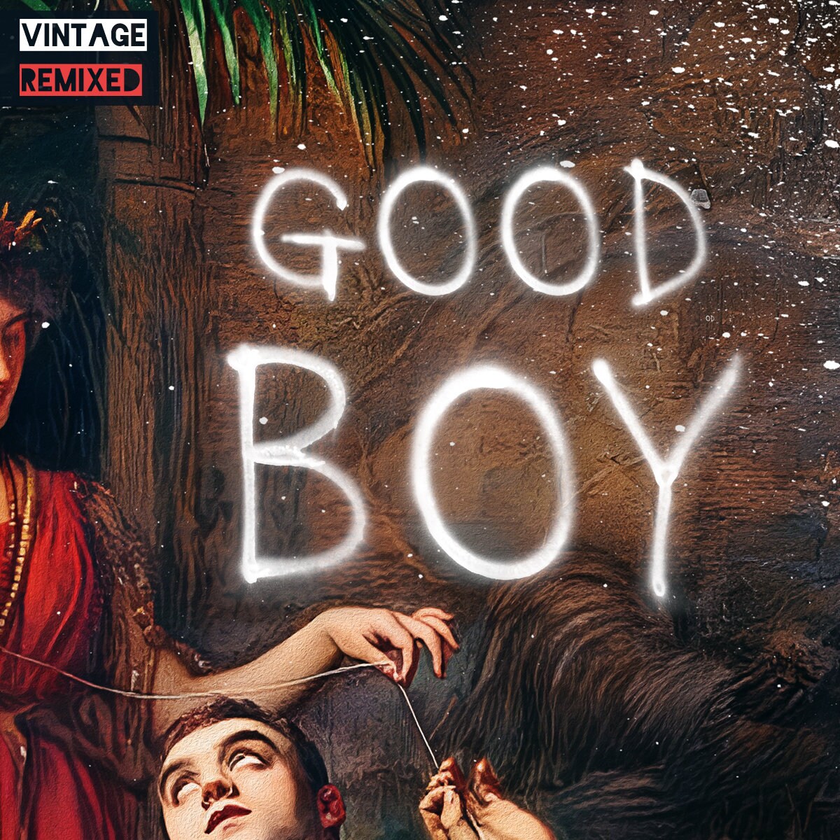 Good Boy Funny Feminist Altered Vintage Painting Art Print - Etsy