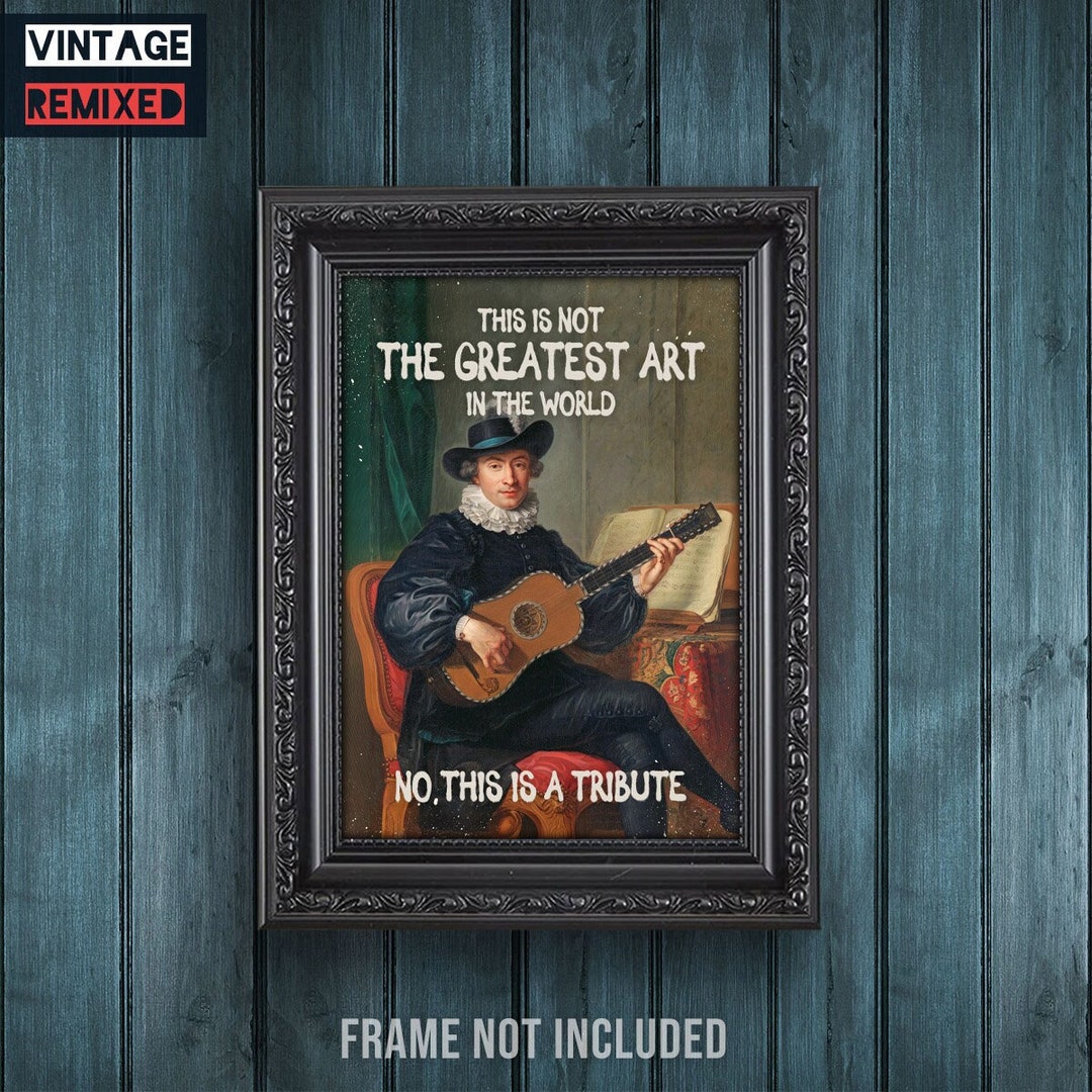 Greatest Art Print Tribute Funny Altered Vintage Painting Music Song ...