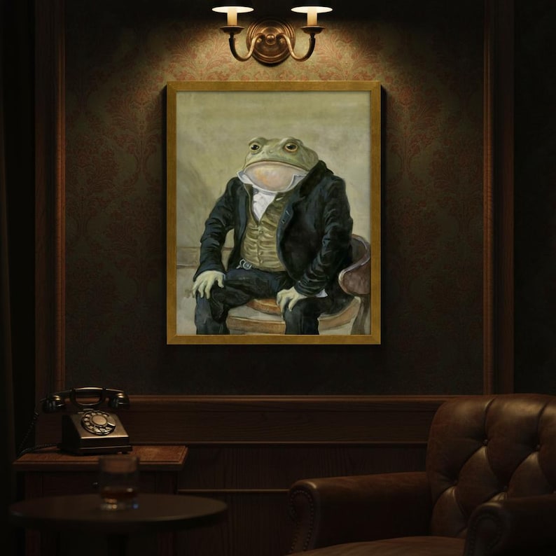 Colonel Toad Art Print: Funny Victorian Gentleman Frog Meme - Etsy