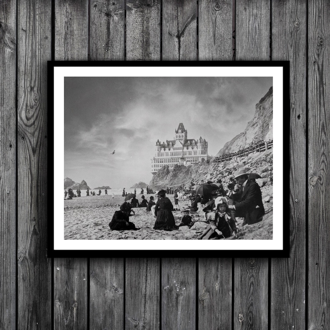 Witch Beach Art Print: Creepy Cliff House, San Francisco - Gothic ...