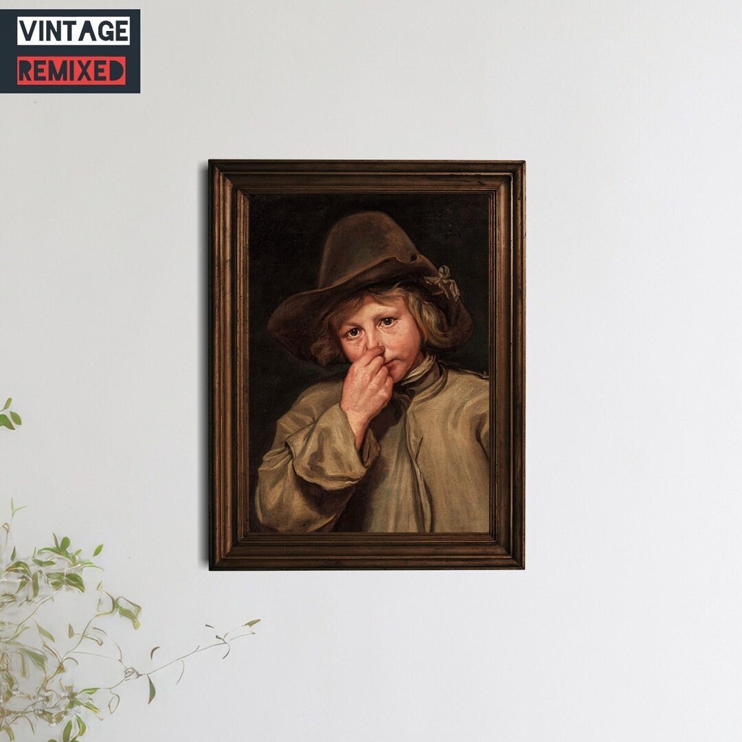 You Stink Funny Bathroom Art Print, Altered Vintage Art Painting Smelly ...