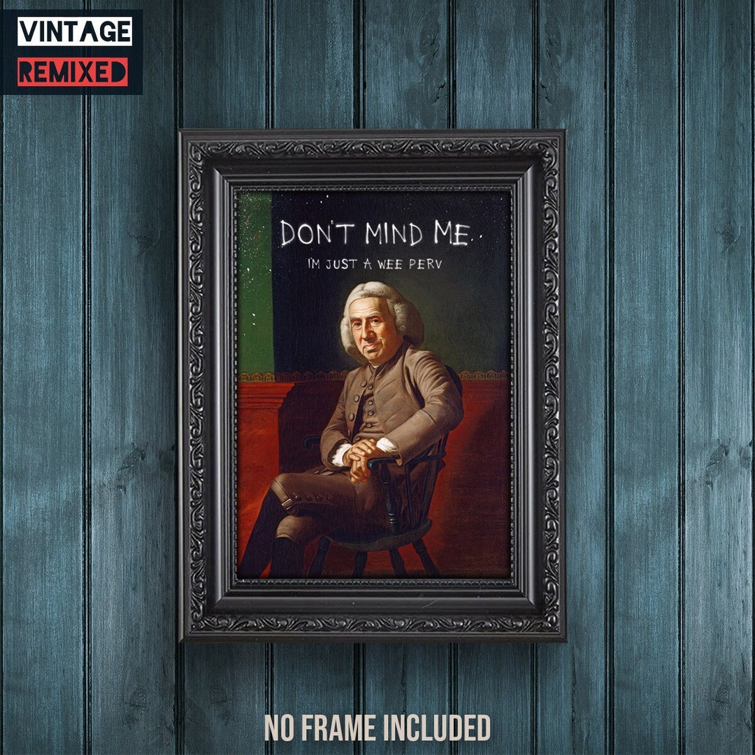 PERV Funny Bathroom Art Print: Rude Silly Typography, Altered Vintage ...