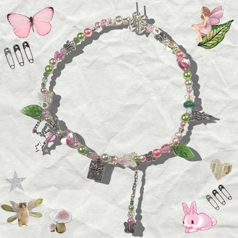 Fairycore Nature Hearts Butterflies Stars Leaves Mushroom Rose - Etsy