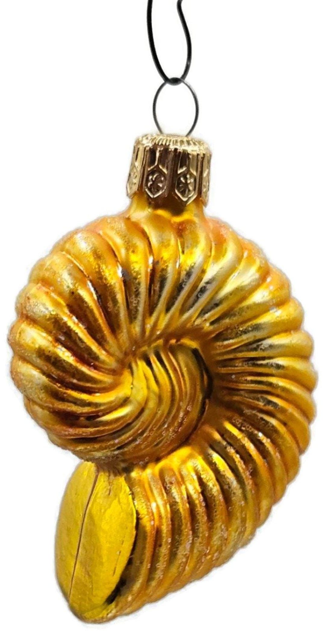 Christopher Radko Tiny Nautilus Gold Coiled Shell Nautical Christmas ...