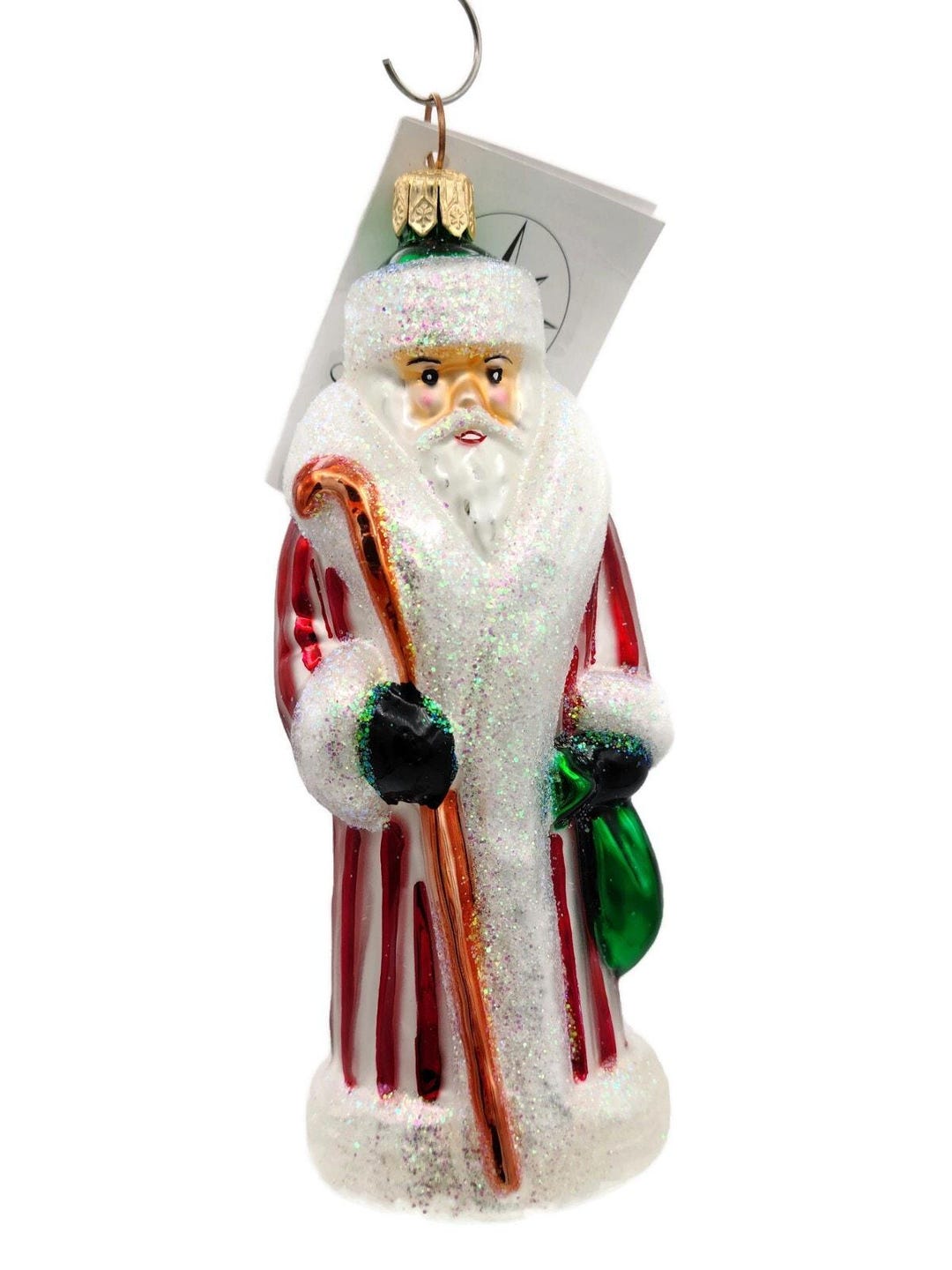 Christopher Radko Mini Russian Striped Santa Claus Christmas Ornament ...