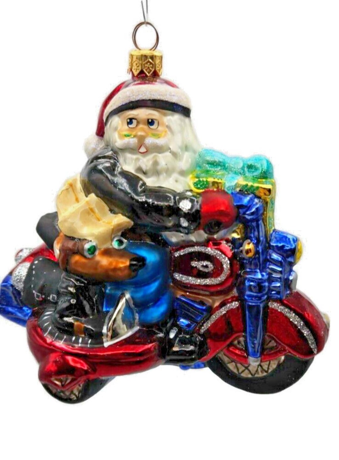 Christopher Radko Harley Davidson Santa Side Car Christmas Ornament 99 ...