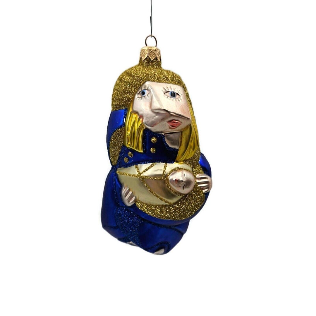 Patricia Breen Madonna for Pablo Blue Baby Jesus Christmas Holiday Tree ...
