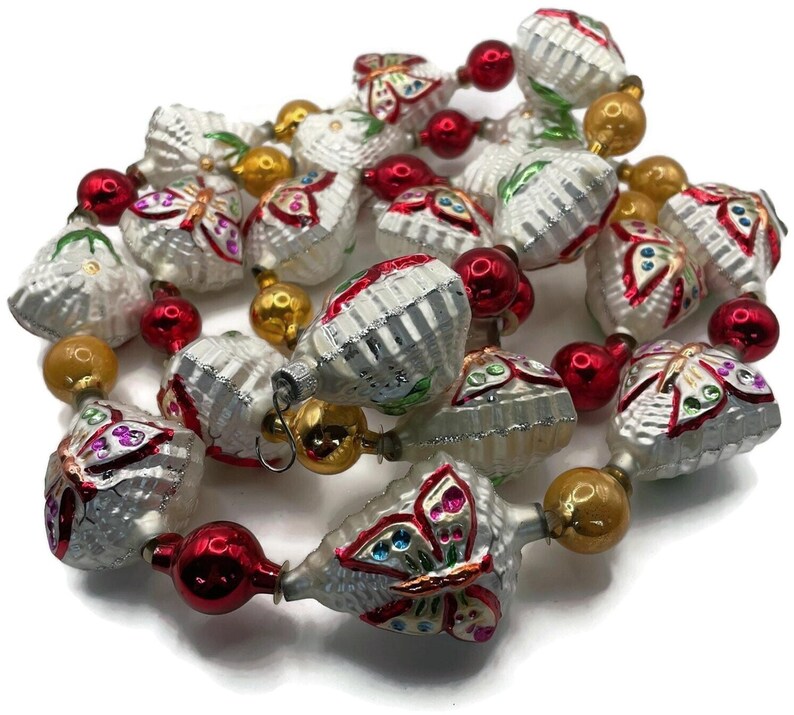 Christopher Radko Alpine Wings Butterfly Flower Christmas Tree Garland ...