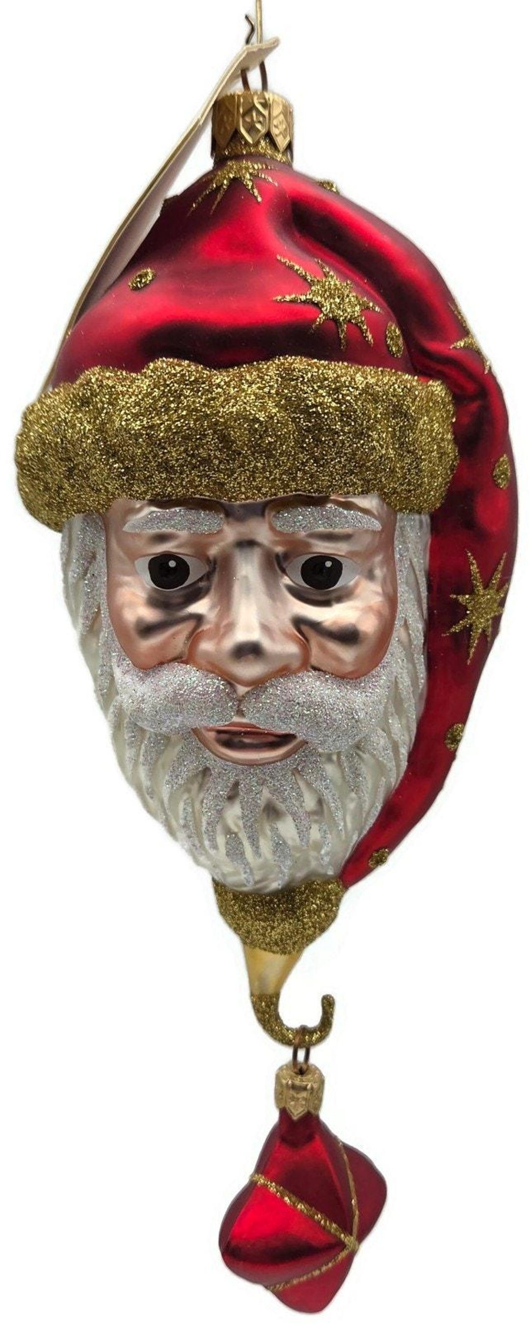 Patricia Breen Goodnight Santa Red Satin Gold Stars Christmas Tree ...