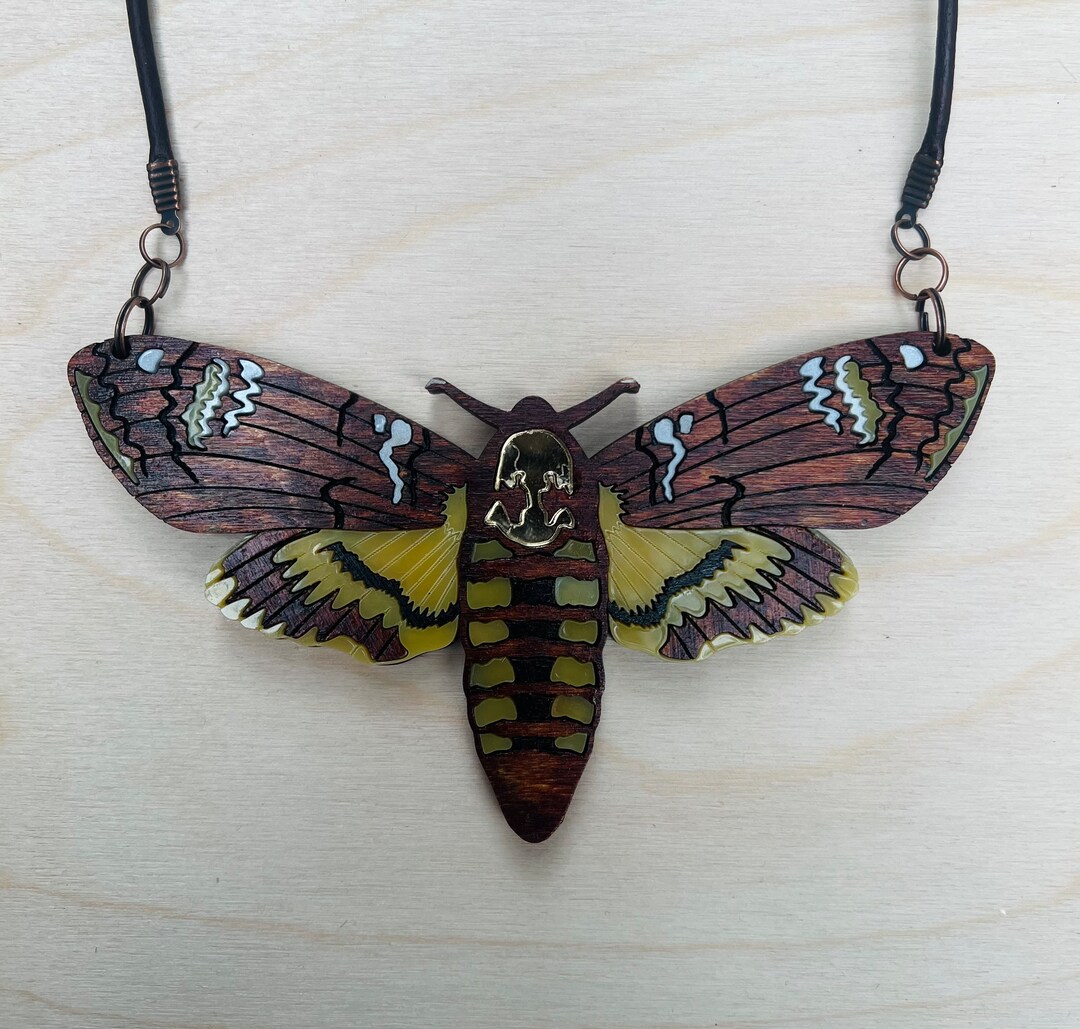 Death Head Hawk Moth Necklace - Etsy