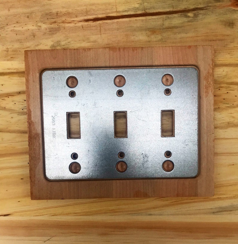 Three Bats Wood Triple Light Switch Cover Plate 3 Toggle | Etsy