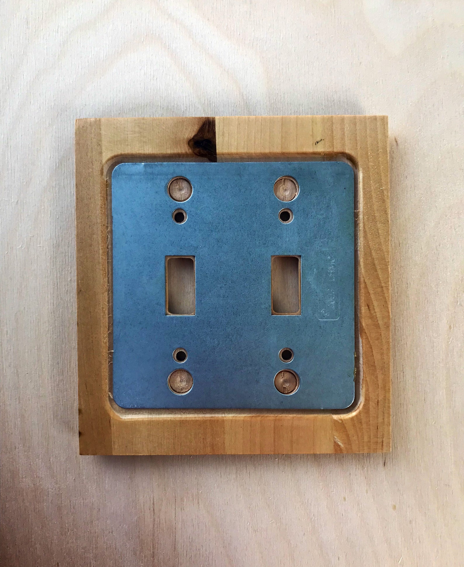 Double Wood Light Switch Cover - Violet and Lily of the Valley ...