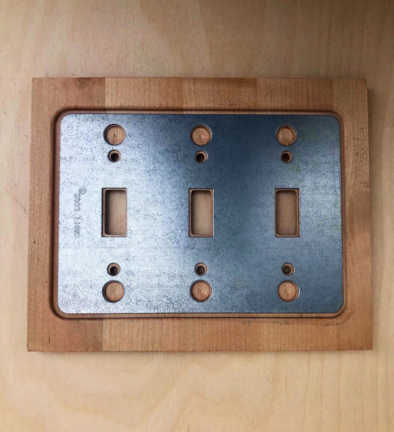 Wood Mushroom Triple Light Switch Cover 3 Toggle Switchplate | Etsy