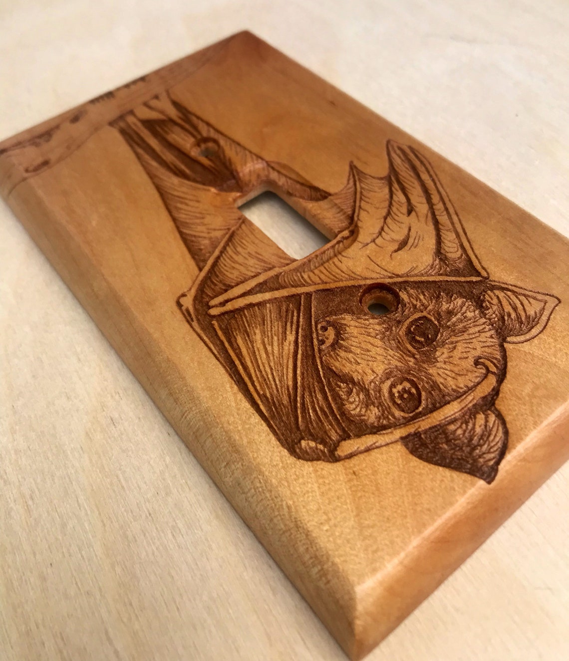 Bat Light Switch Cover Single Wood Lightswitch Cover Plate - Etsy