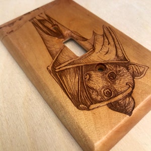 Bat Light Switch Cover - Single Wood Lightswitch Cover Plate - Etsy