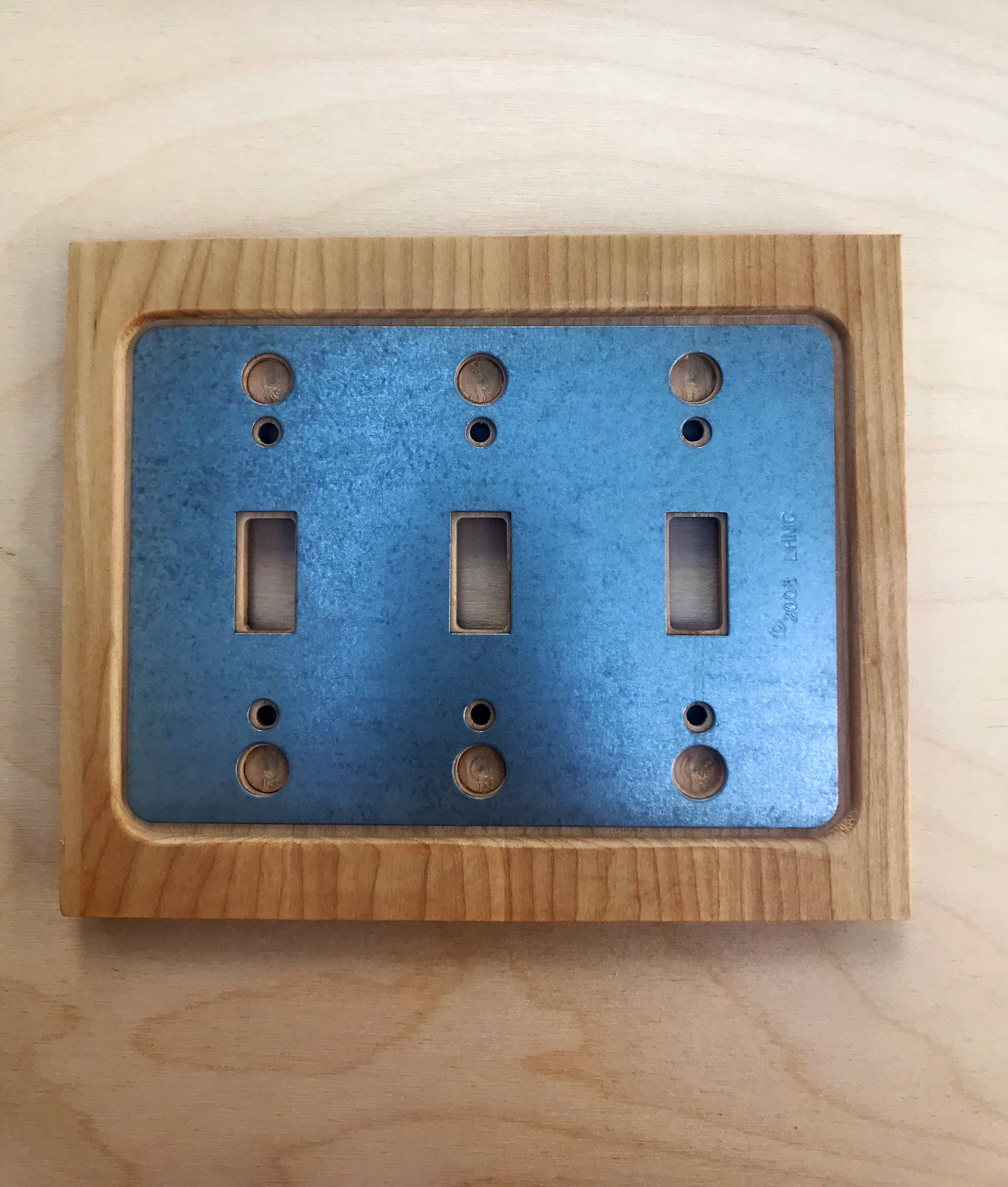 Triple Fern Triple Light Switch Cover - Engraved Wooden 3 Toggle Wall ...