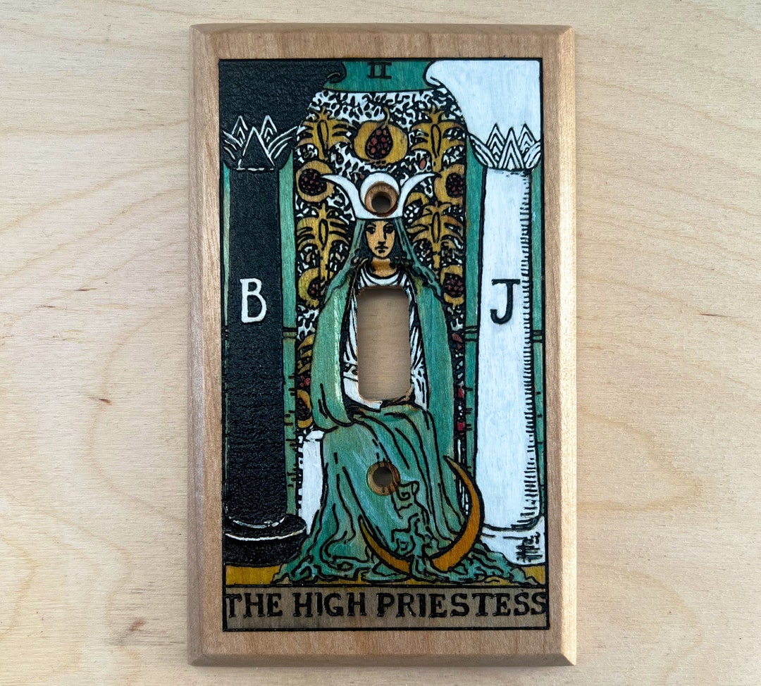 Hand Painted Tarot Card Light Switch Cover - the High Priestess ...