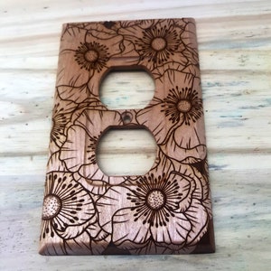 Flower Outlet Cover - Single Duplex Floral Out Let Cover - Etsy