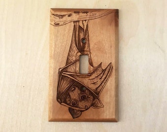 Gothic Bat Light Switch Plate - Etsy