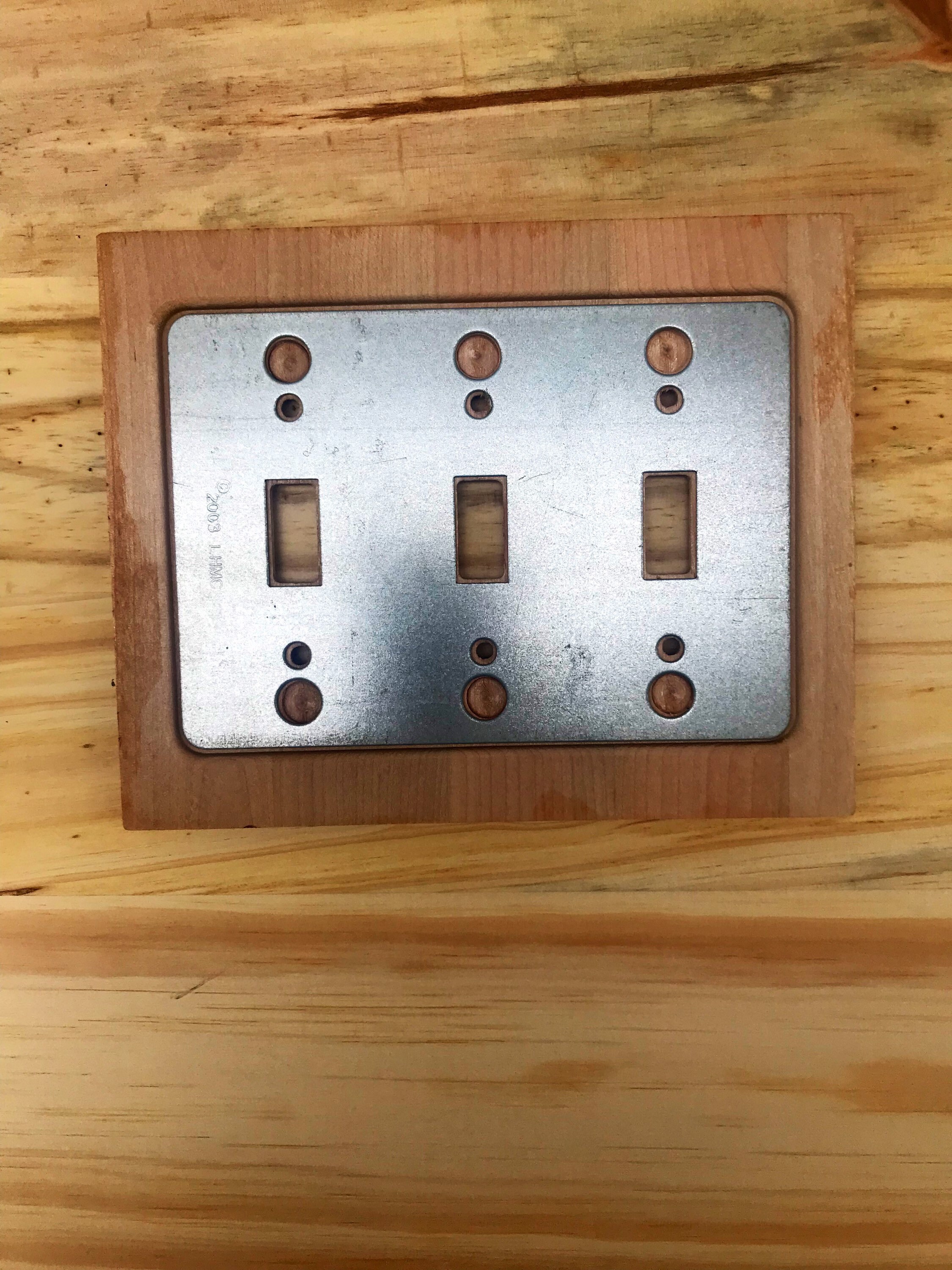 Wood Mushroom Triple Light Switch Cover Plate 3 Toggle Light | Etsy
