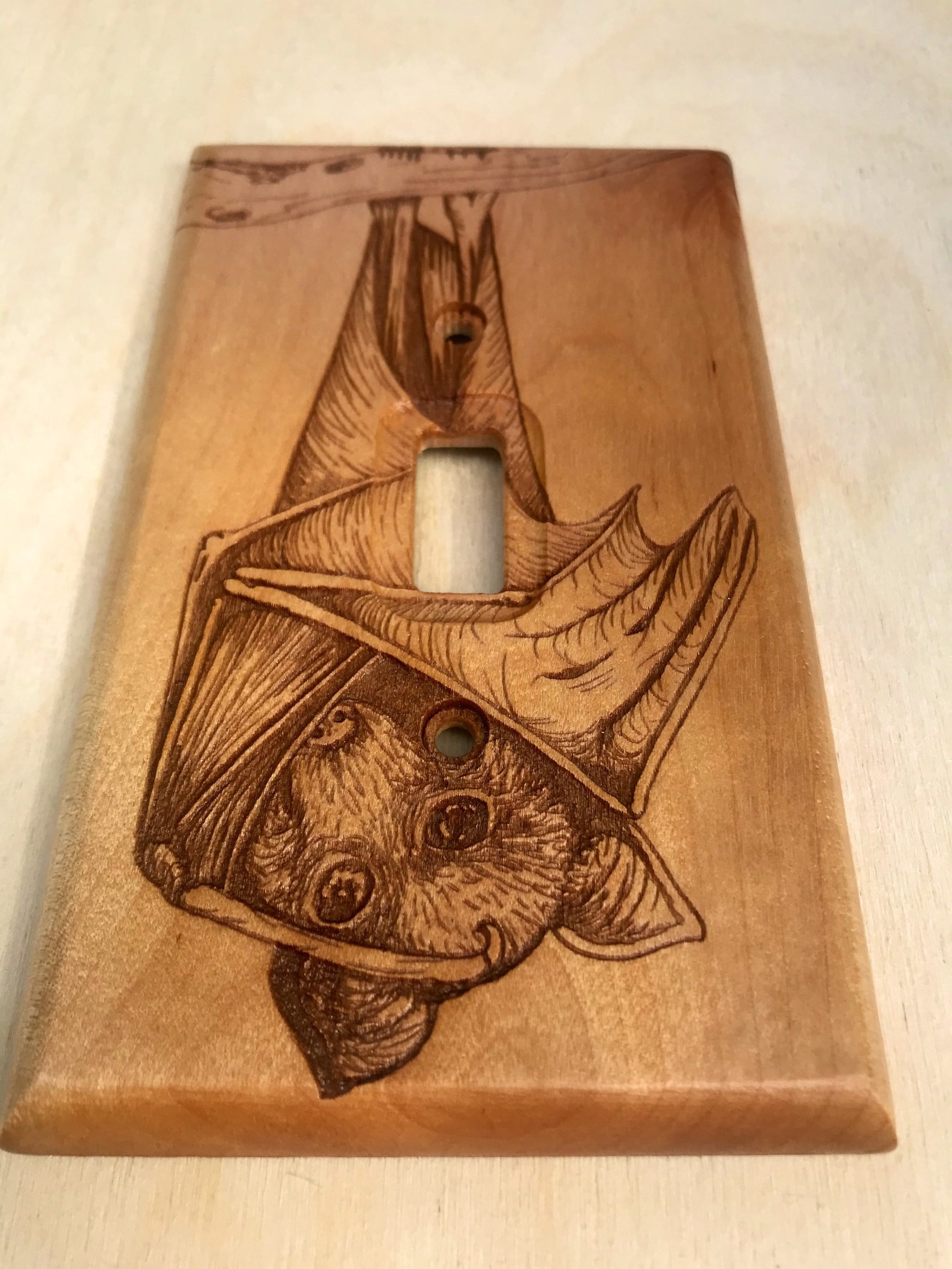 Bat Light Switch Cover Single Wood Lightswitch Cover Plate - Etsy