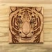 Wooden Tiger Double Light Switch Cover - Wood 2 Toggle Animal Light ...