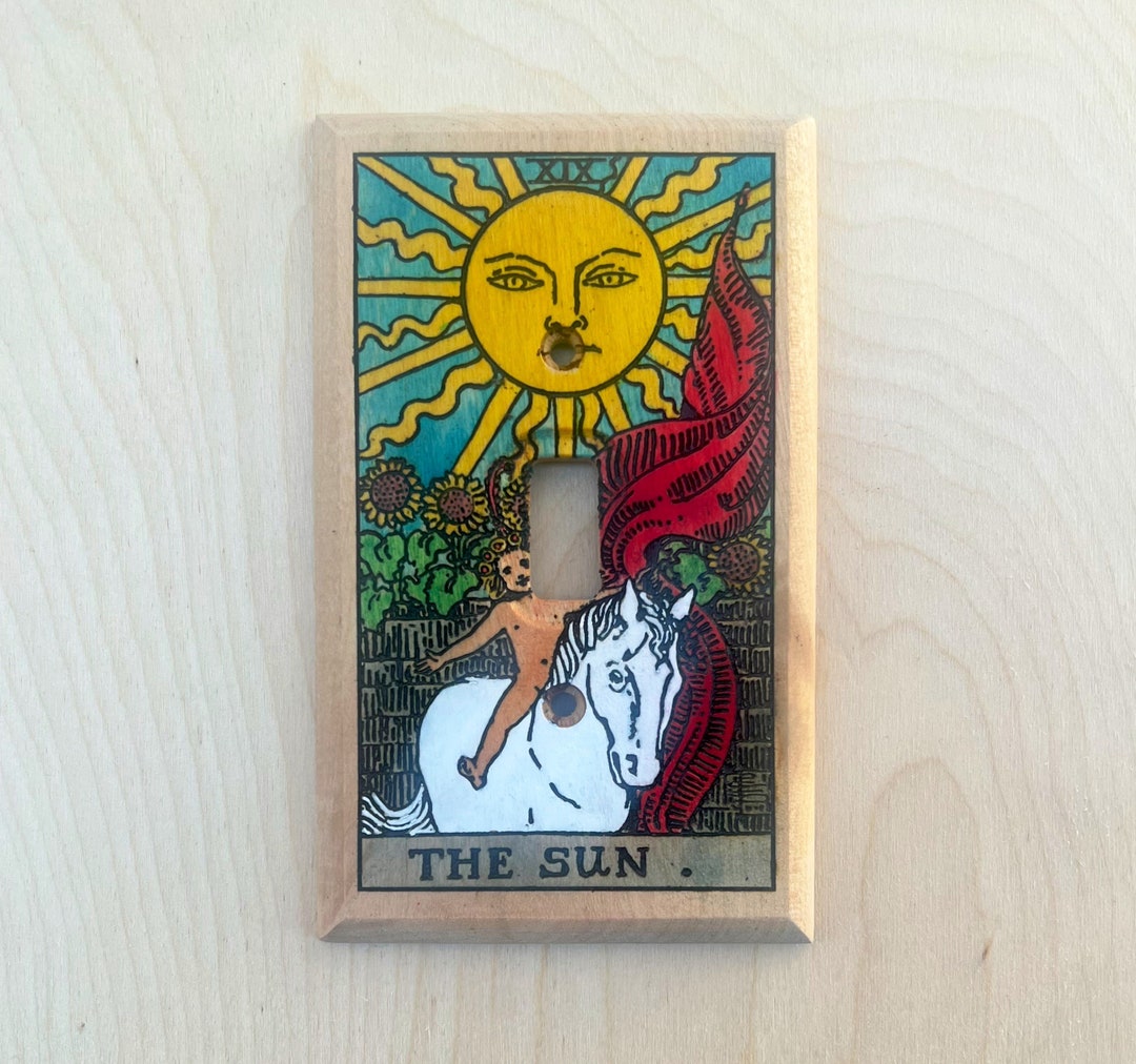 Hand Painted Tarot Card Light Switch Cover - the Sun Lightswitch Cover ...