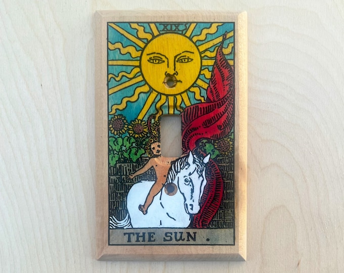 Hand Painted Tarot Card Light Switch Cover - the Sun Lightswitch Cover ...