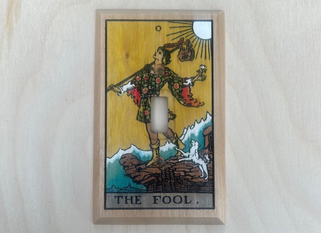 Hand Painted Tarot Card Light Switch Cover - the Fool Lightswitch Cover ...