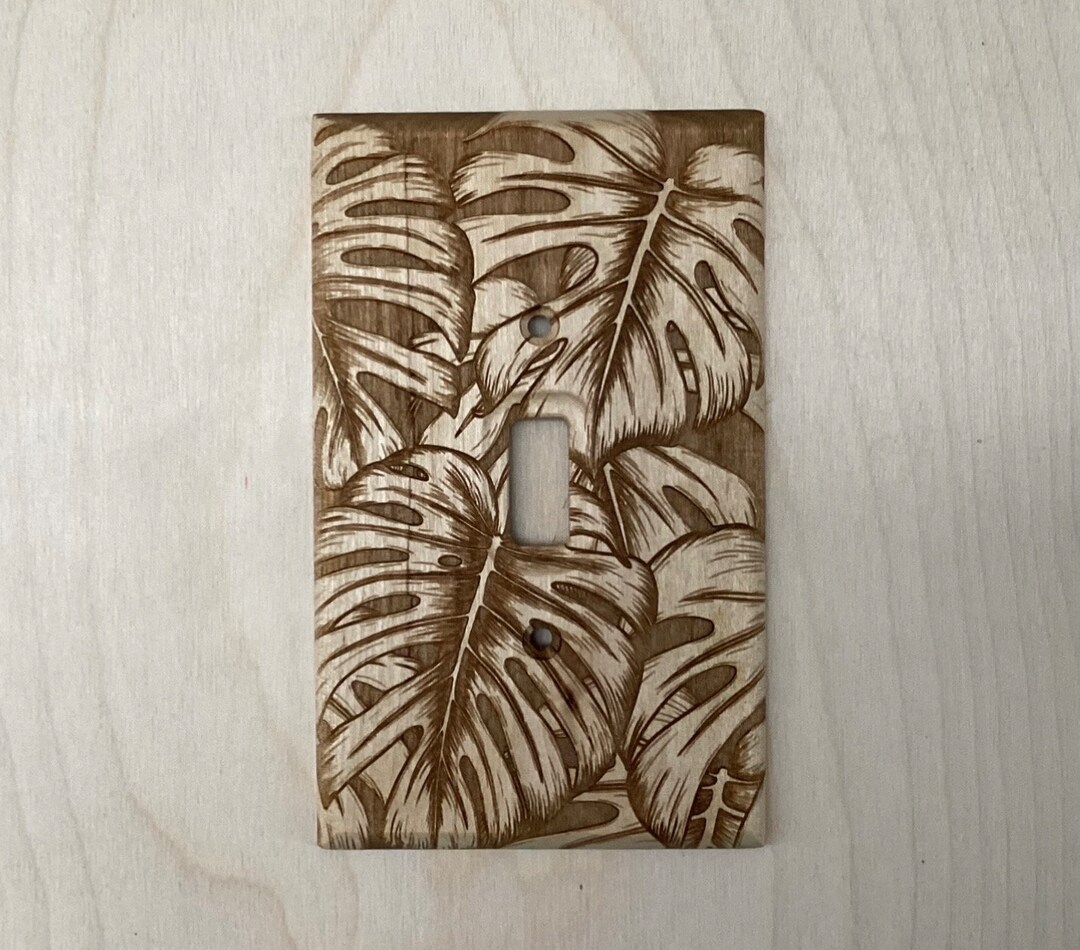 Monstera Leaves Light Switch Cover - 1 Toggle Leaf Lightswitch Cover ...