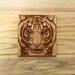 Wooden Tiger Double Light Switch Cover - Wood 2 Toggle Animal Light ...
