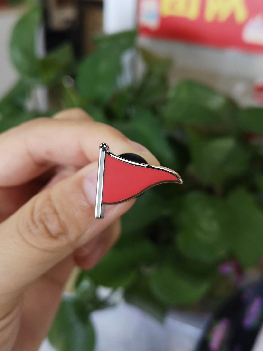 Red Flag Enamel Pin - Etsy