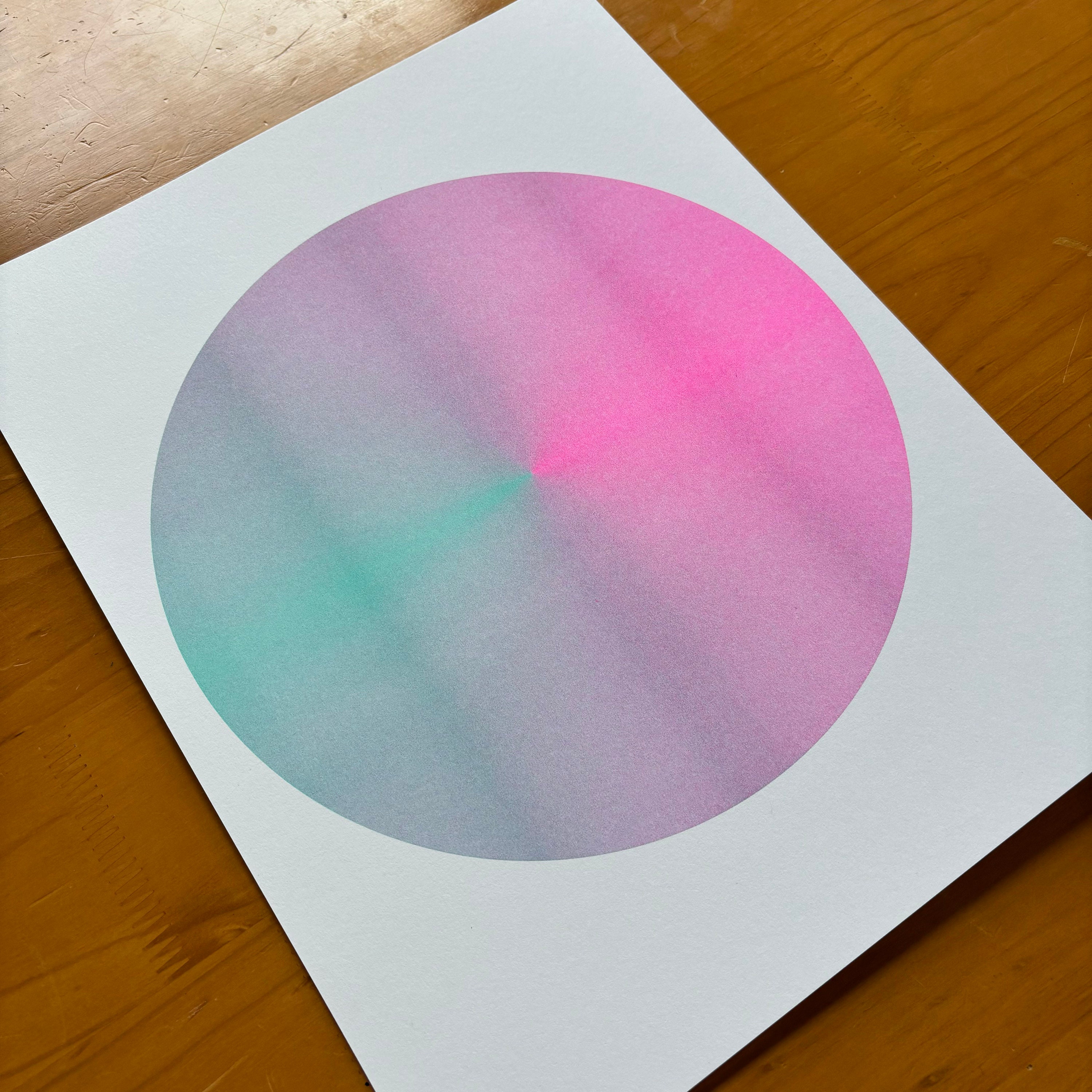 Calm Risograph Art Print - Etsy