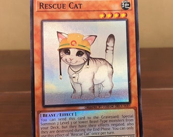 Rescue Cat Card | Etsy