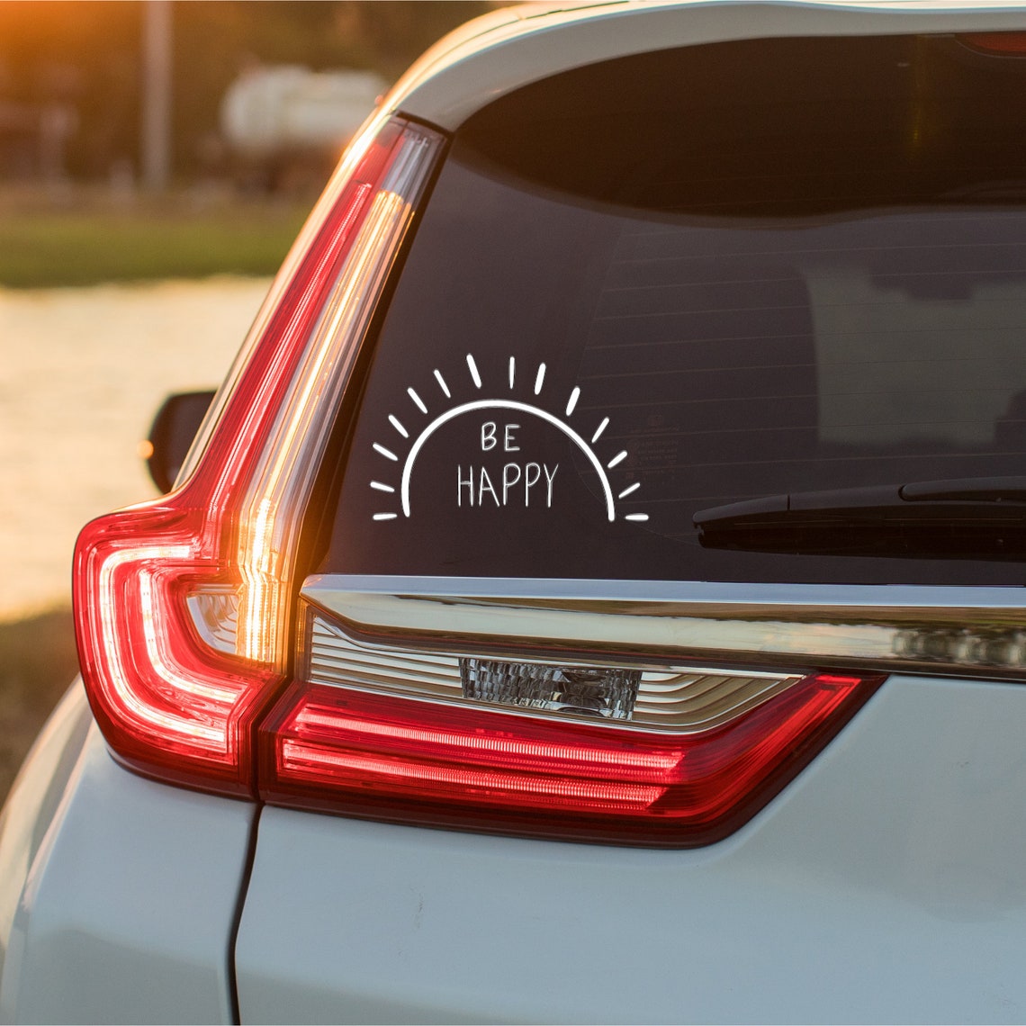 Be Happy Car Decal Be Happy Sticker Vinyl Decal Happiness - Etsy